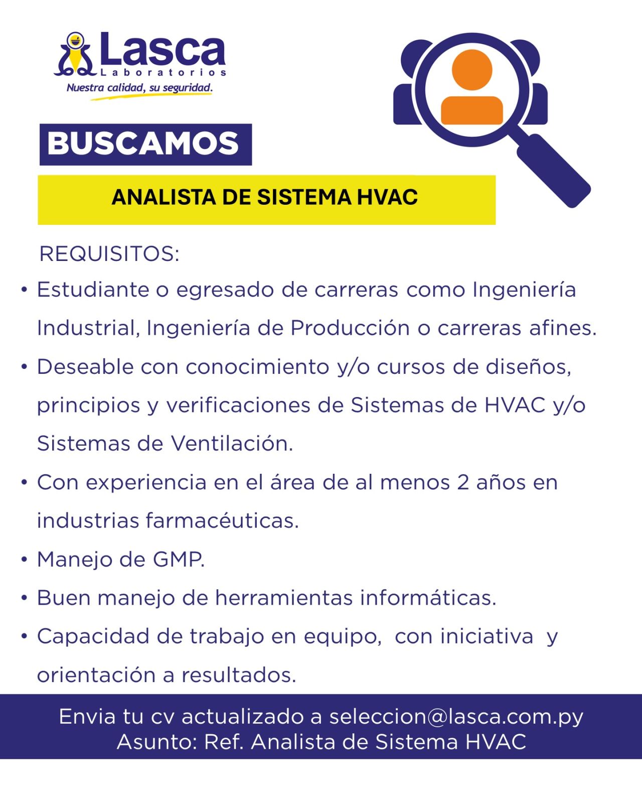 Lasca Laboratorios - Trabaja con nosotros